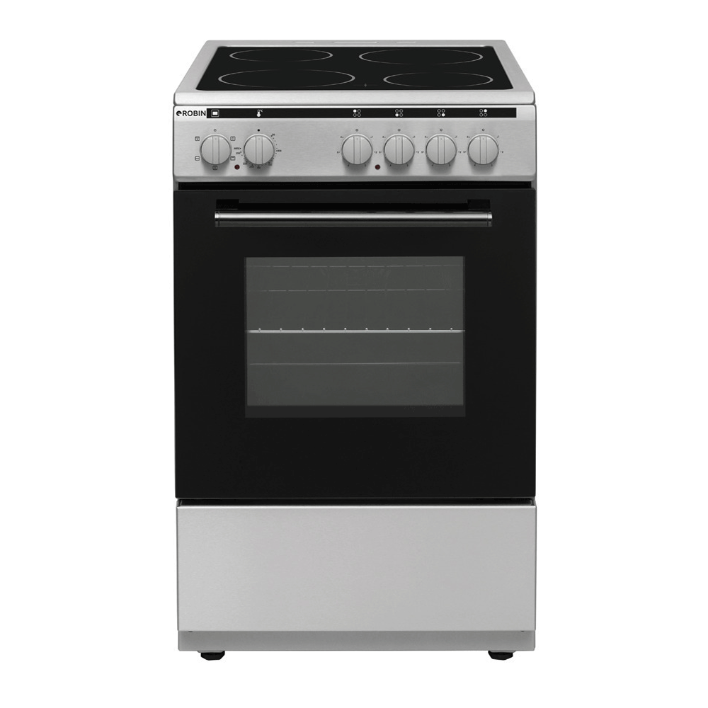 Robin BN-56 Κουζίνα με Κεραμικές Εστίες Inox | Κασελάκης Ηλεκτρικές ...