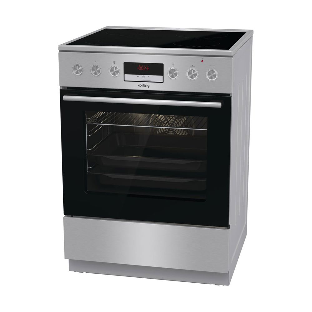 Korting KEC6C60XPC Κουζίνα Κεραμική Inox | Κασελάκης Ηλεκτρικές συσκευές
